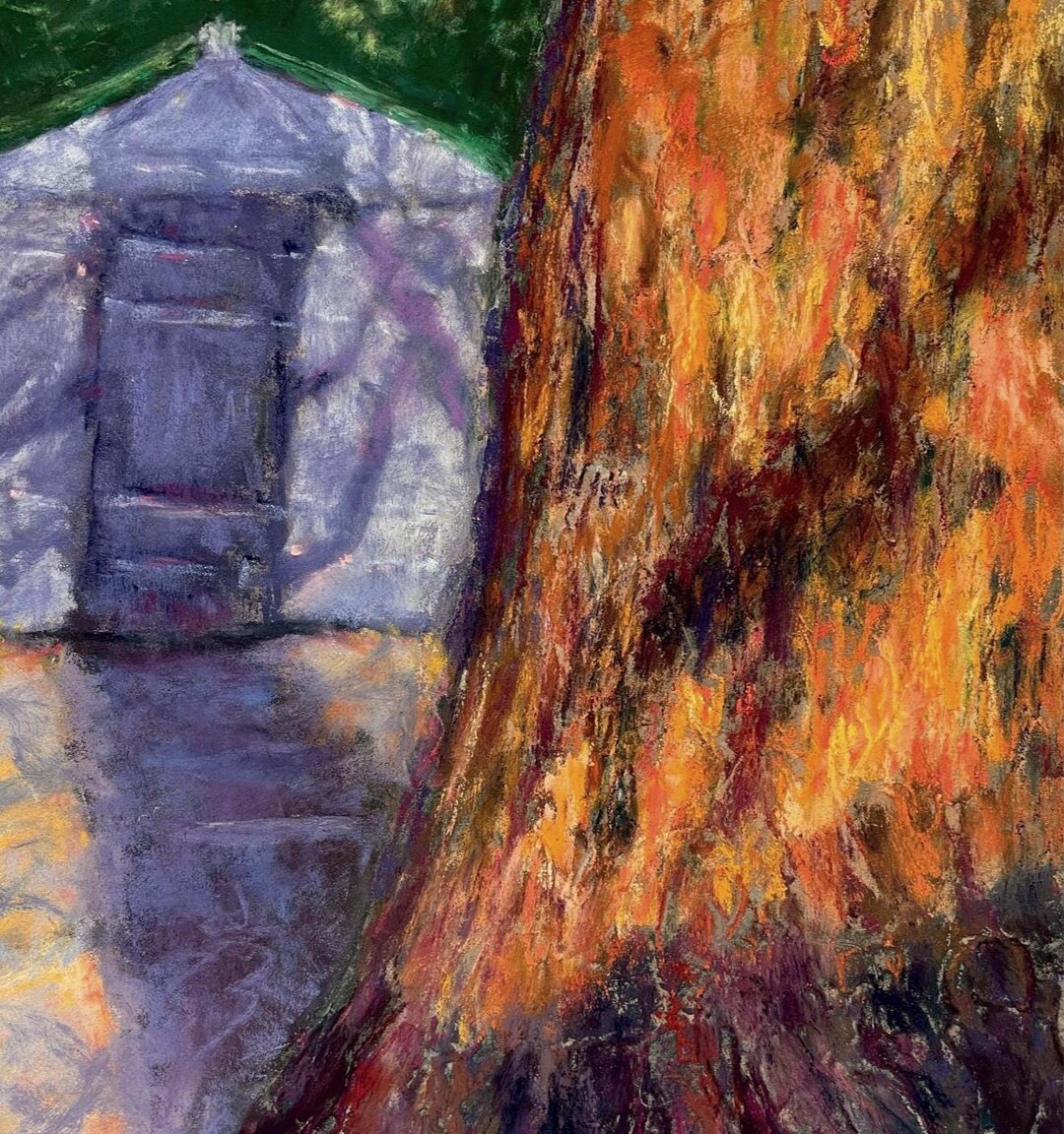 Giant Sequoia Pastel Original Painting. 12”x9.5”. Impressionist ...