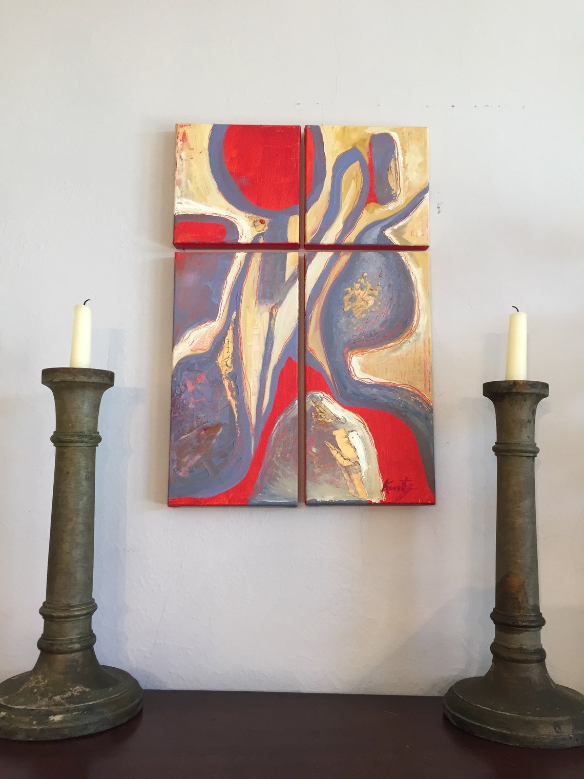 Abstract Painting. 18x12. Quadtych. Four Paintings - Etsy