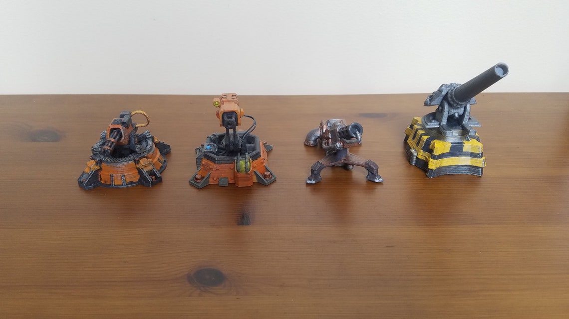 Factorio Turret Collection, Gun Turret, Laser Turret, Flamethrower ...