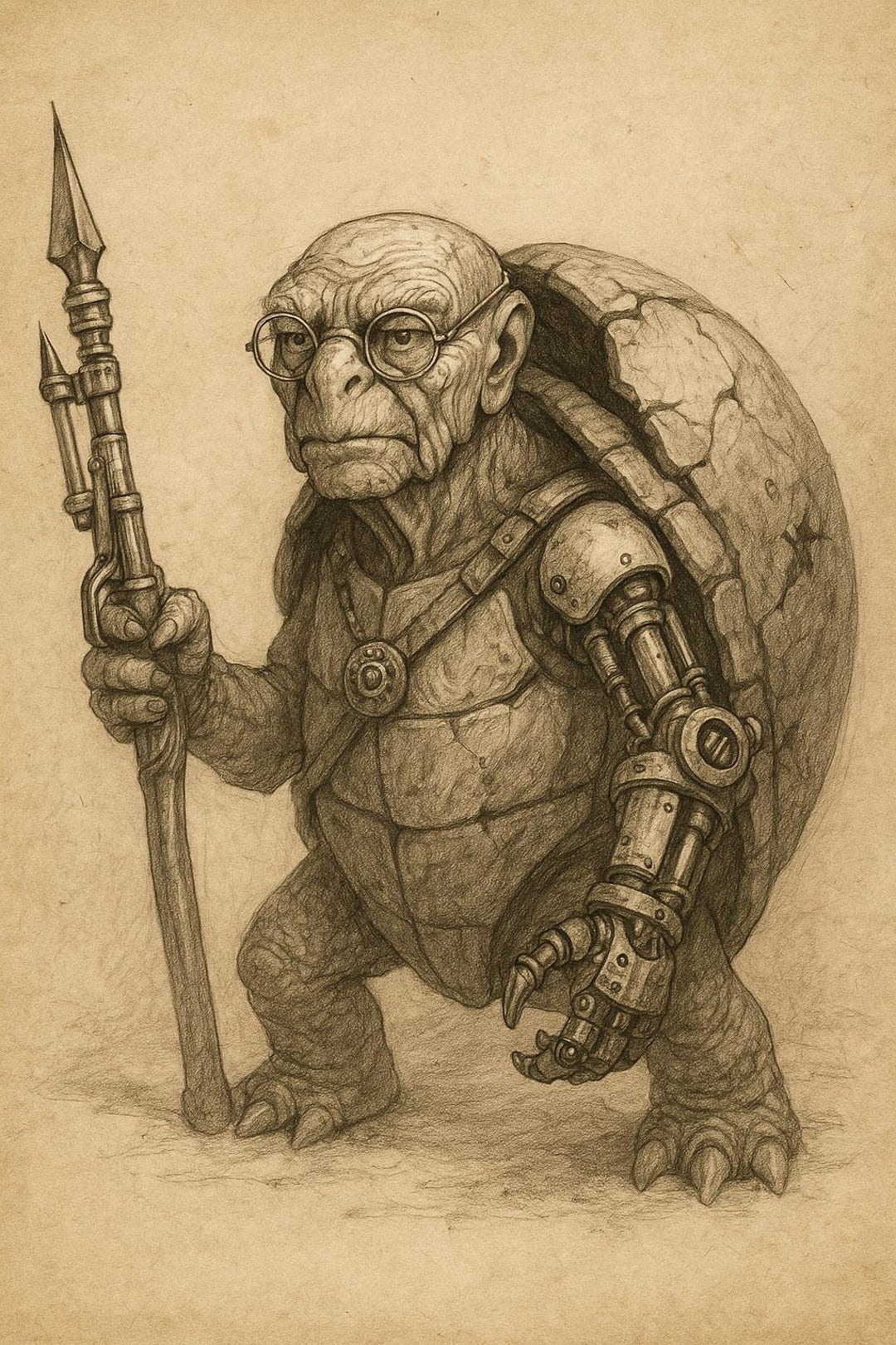 Steampunk Turtle Art Print – Intelligent Warrior With Mechanical Charm ...