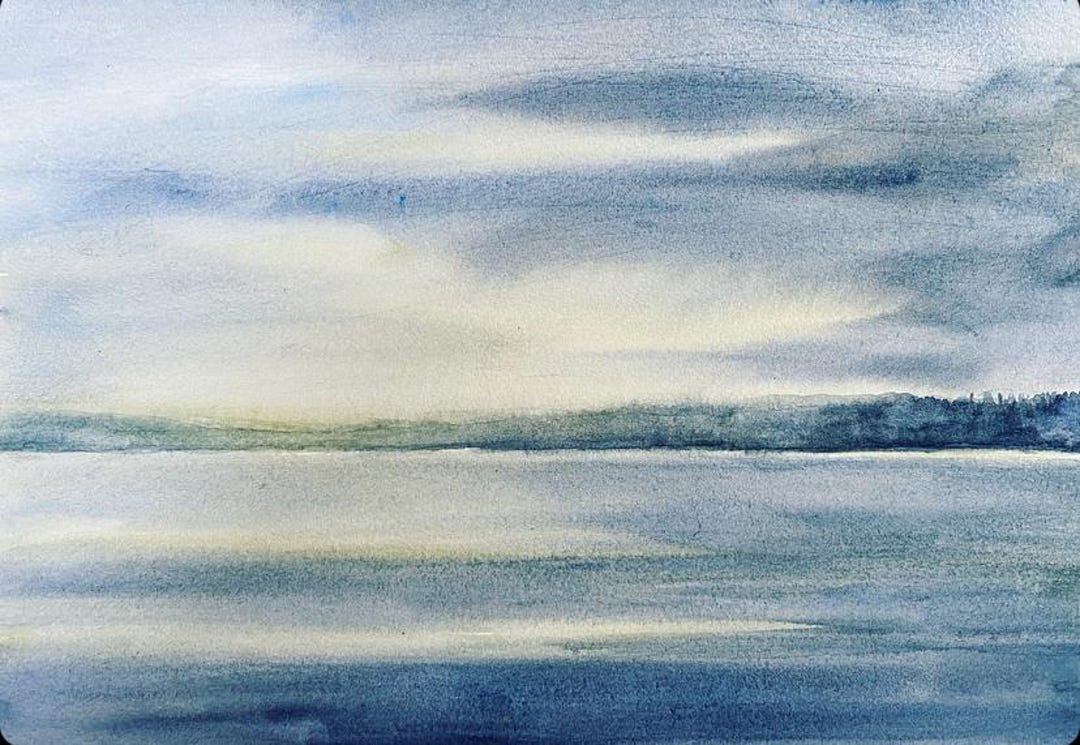 Puget Sound, Pacific Northwest, West Seattle, Watercolor Sky, Water Sky ...