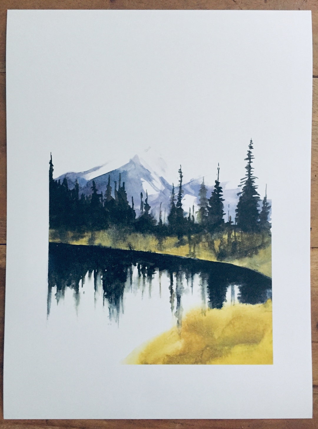 Pacific Northwest Watercolor, PNW Painting, Mount Baker Wilderness ...