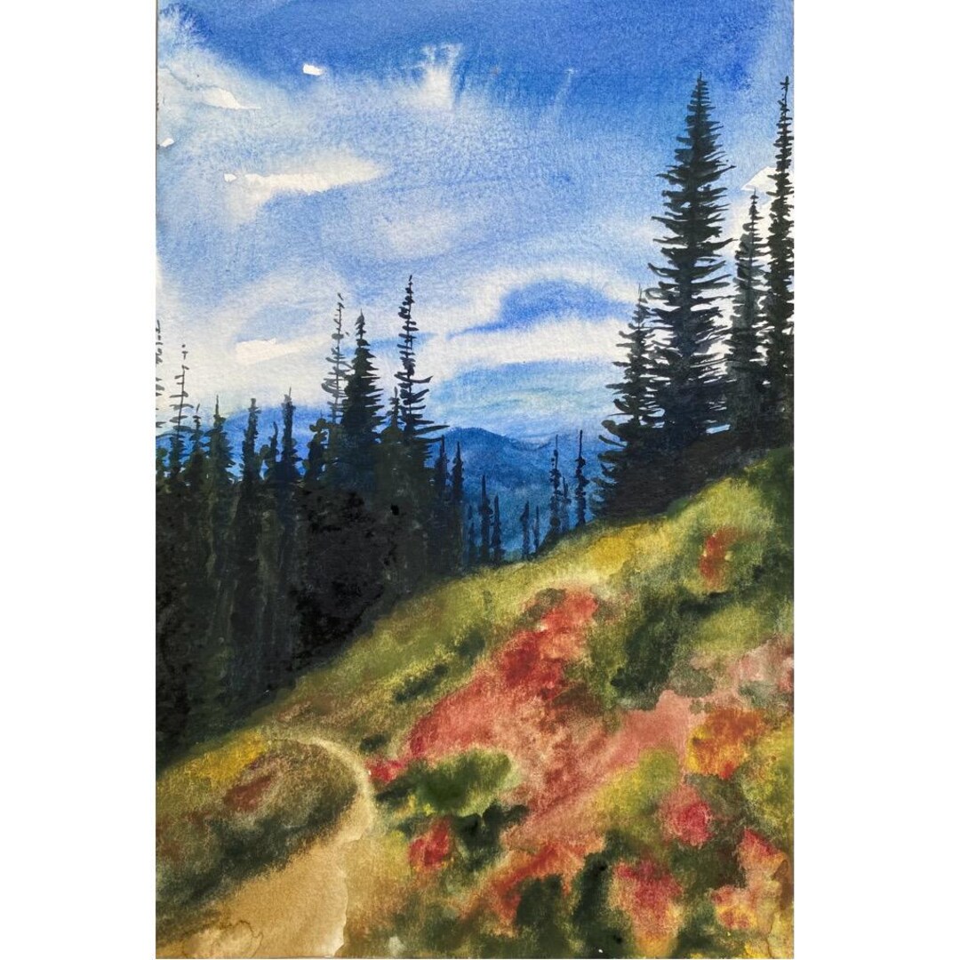 Naches Loop Trail, PNW Wilderness, PNW Watercolor, Cascade Mountain ...