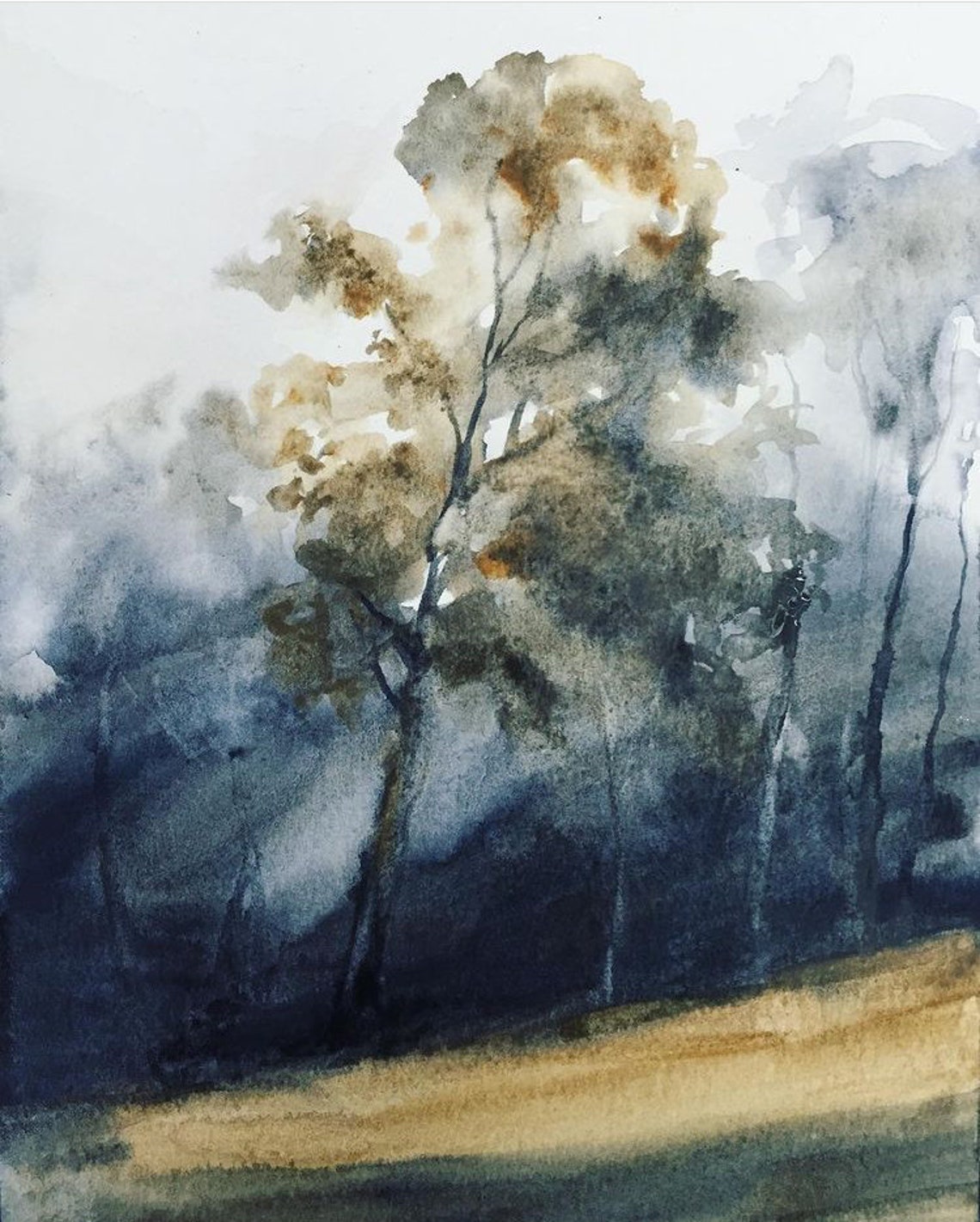 Watercolor Trees, Tree Painting, Tree Watercolor, Loose Watercolor ...