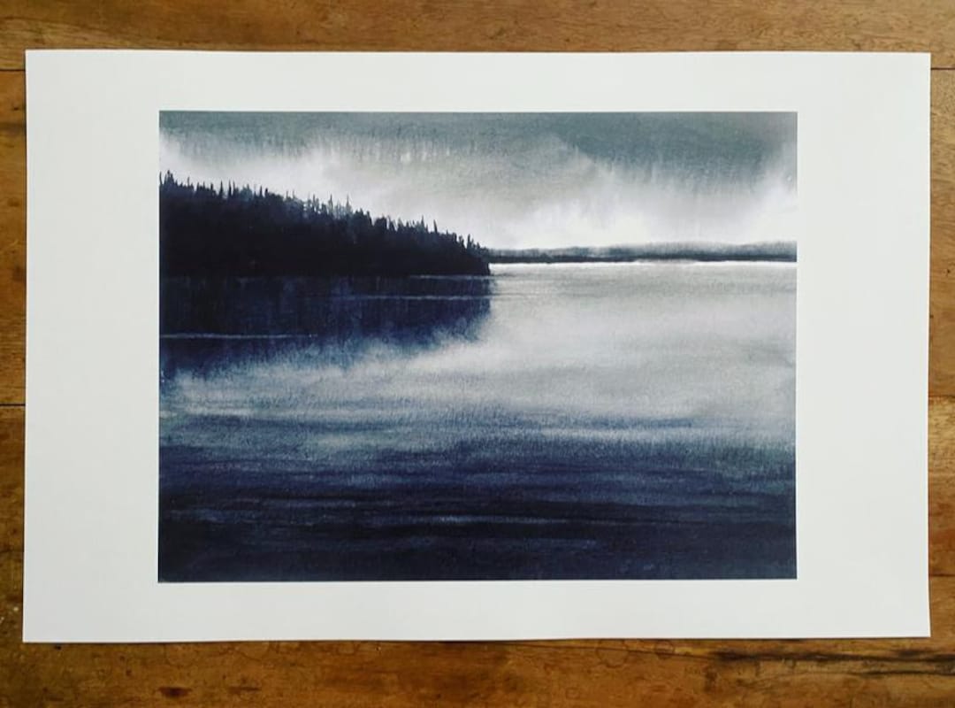 Puget Sound, Pacific Northwest, West Seattle, Watercolor Reflection ...