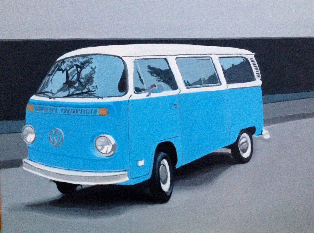 VW Bus, VW Camper Van, VW Bus Painting, German Vehicle, Volkswagen, Car ...