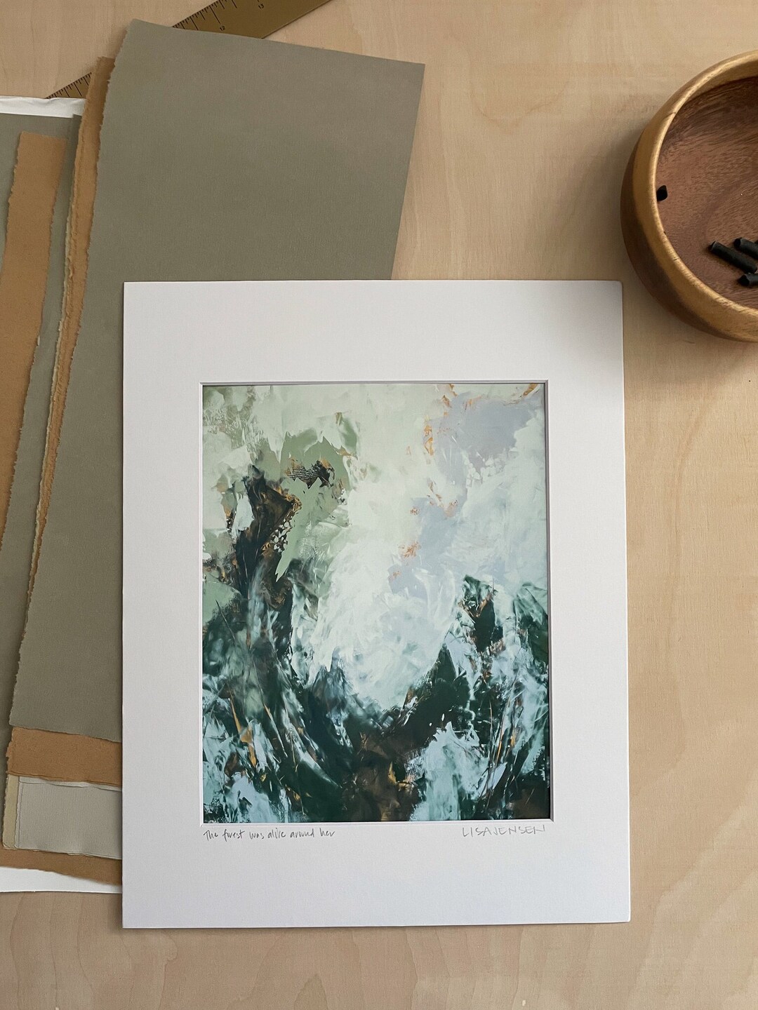 Abstract Oil Painting PRINT - "the Forest Was Alive Around Her" - Fine ...