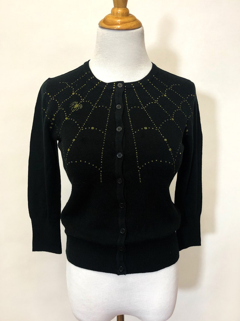 Spider web Cardigan size SMLXL2XL3XL Sweater in Black | Etsy