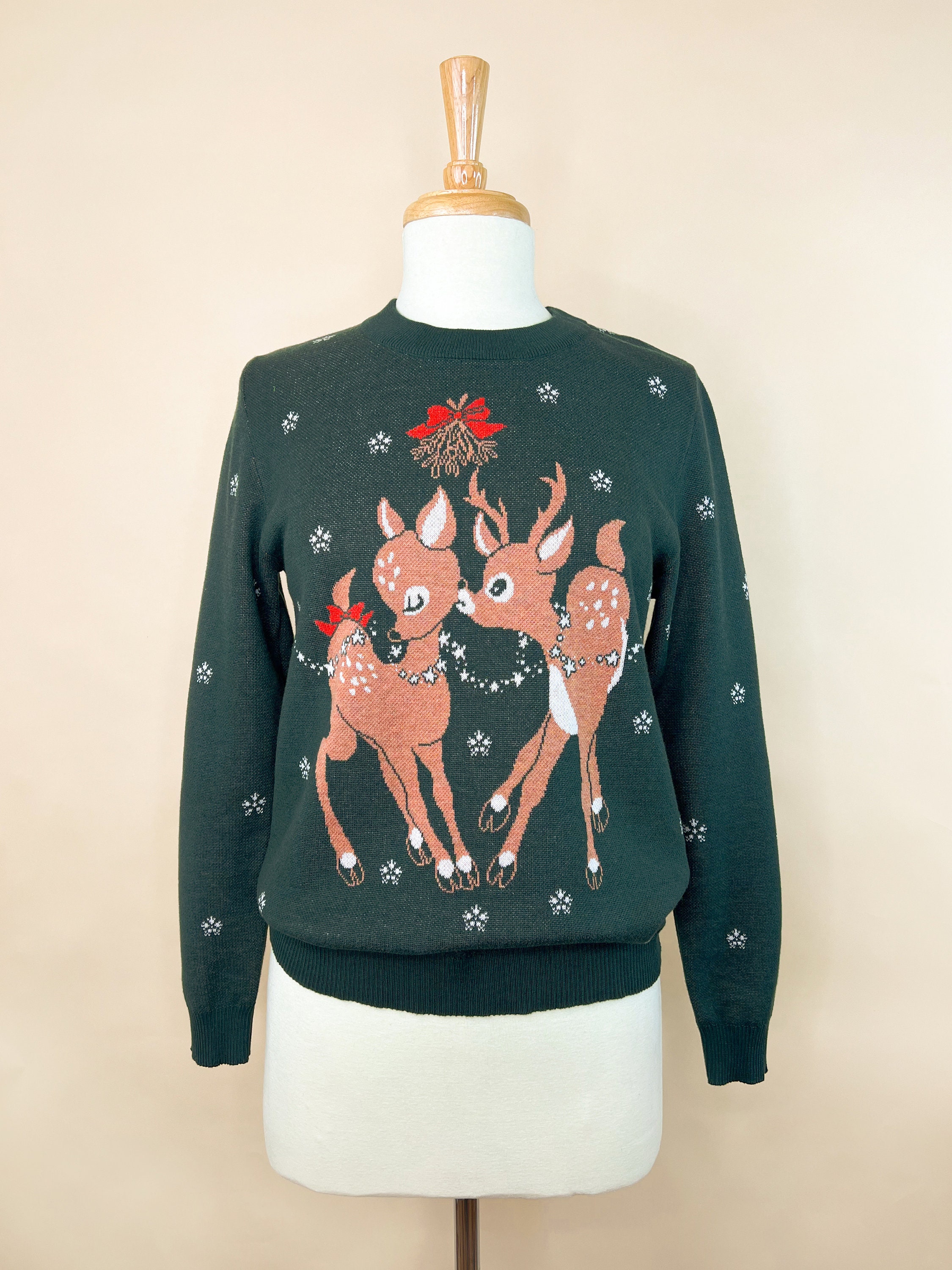Mistletoe Kisses Knit Sweater in Forest Green Size S, M, L, XL, 2XL ...