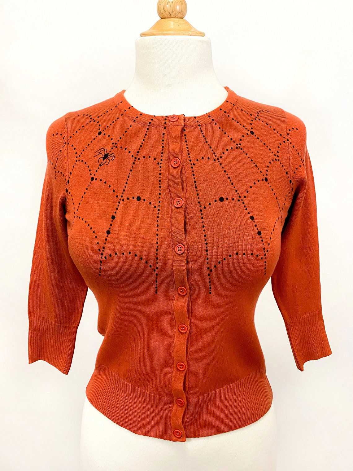 Spider Web Cardigan in Dusty Orange Size SMLXL2XL3XL | Etsy
