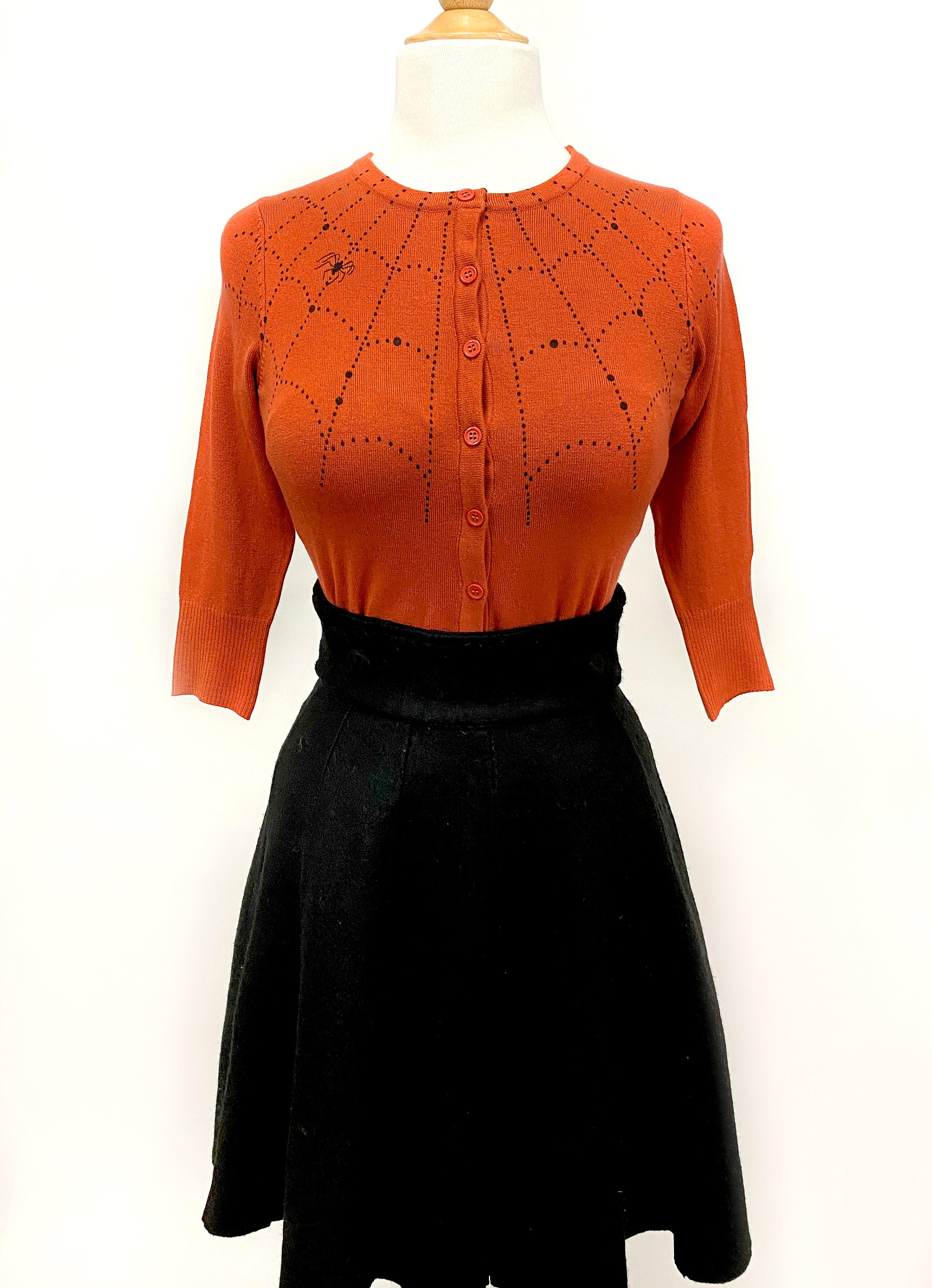 Spider Web Cardigan in Dusty Orange Size SMLXL2XL3XL | Etsy