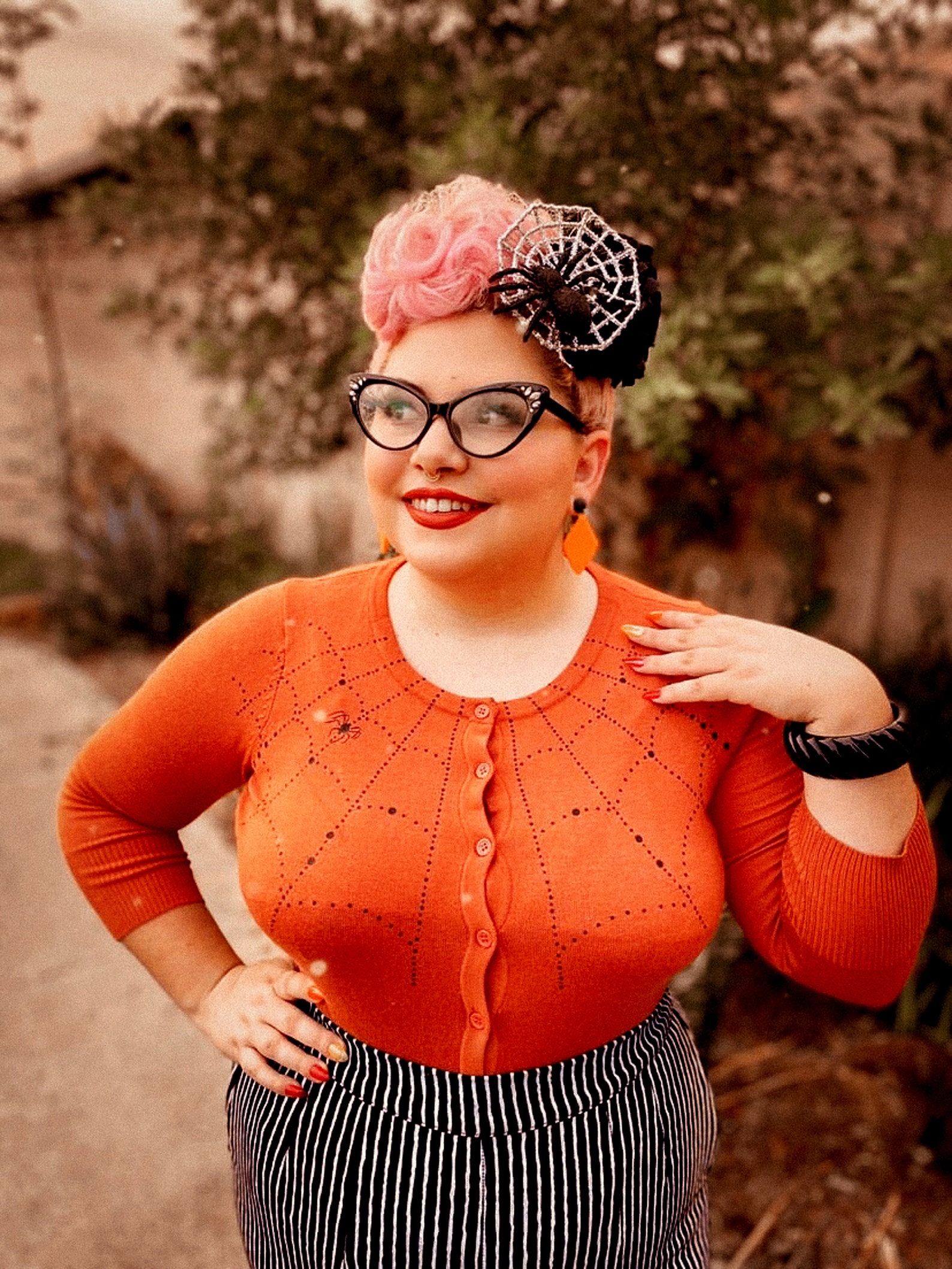 Spider Web Cardigan in Dusty Orange Size SMLXL2XL3XL | Etsy