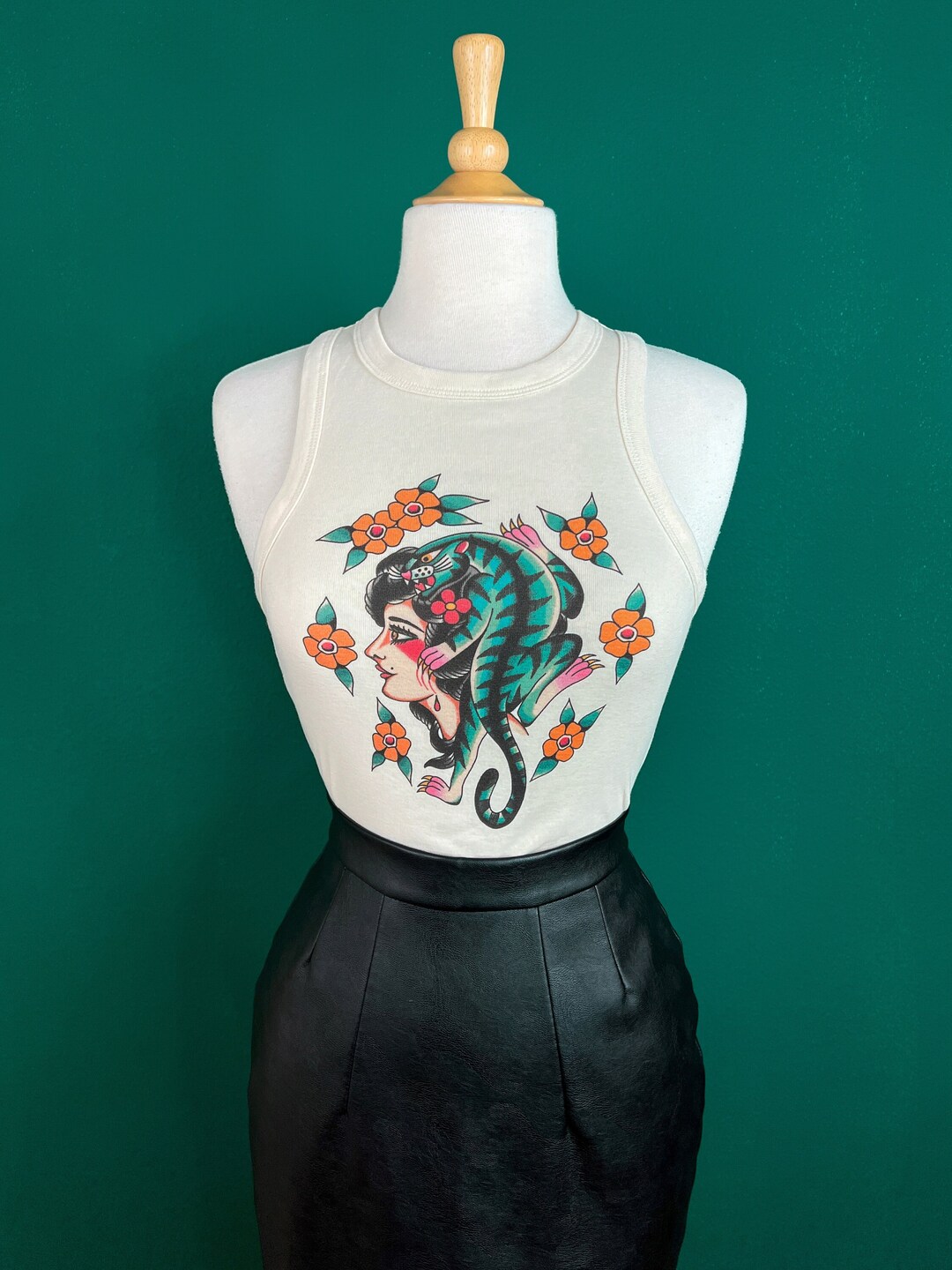 The Blue Tiger Lady Rib Racer Tank in Natural Size S, M, L,XL, 2XL ...