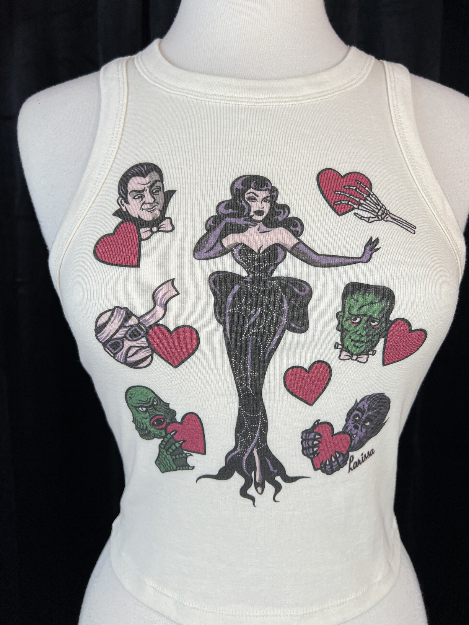 Ghoul's Best Friend Rib Racer Tank in Natural Size S, M, L,XL, 2XL ...