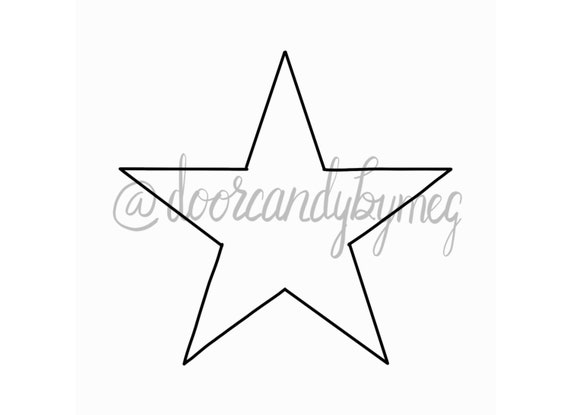Star Door Hanger Template Star Door Hanger Pattern Star - Etsy
