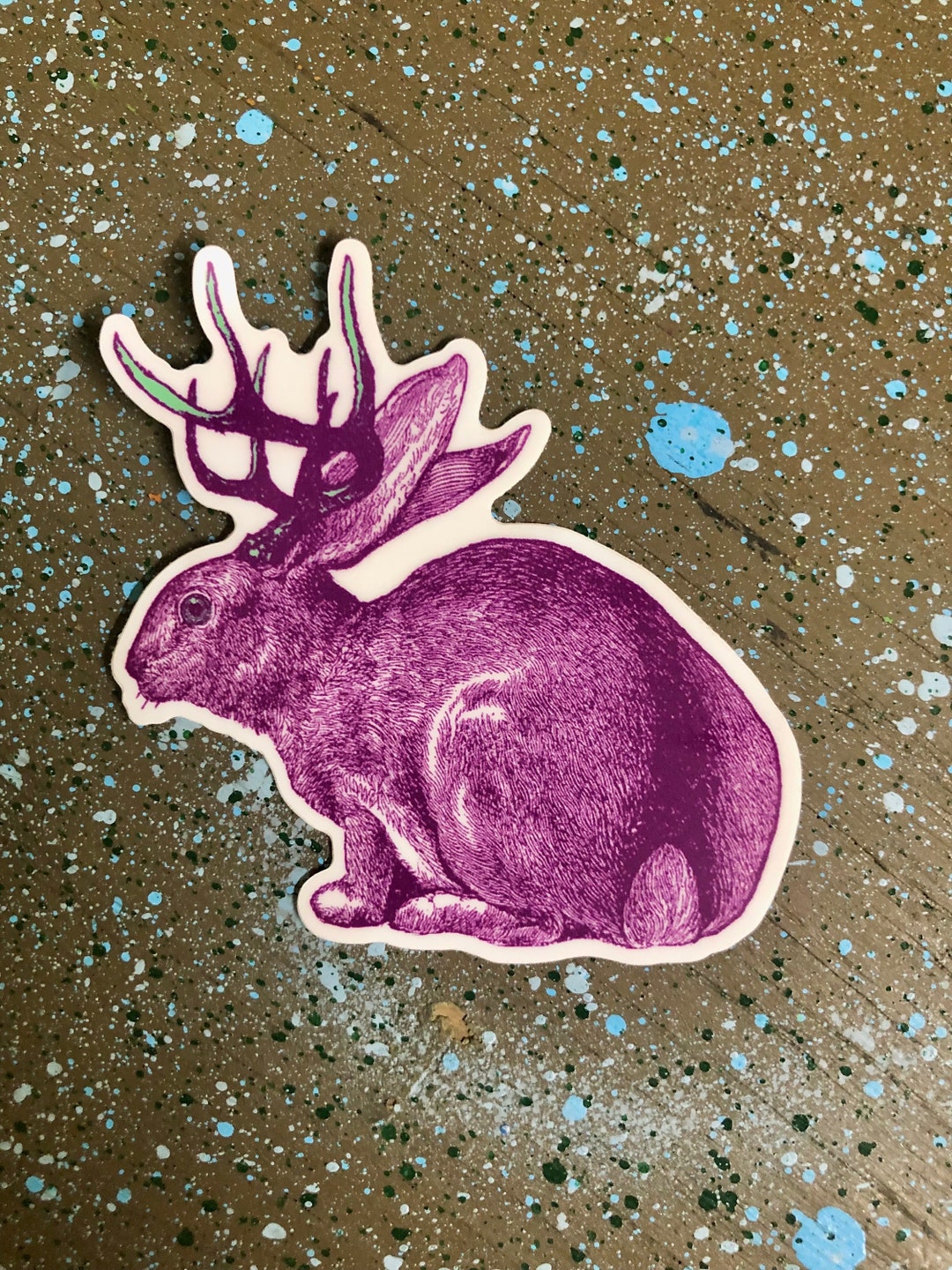Jackalope Sticker, Rabbit Sticker, Jackalope Art, Mythological Animal ...