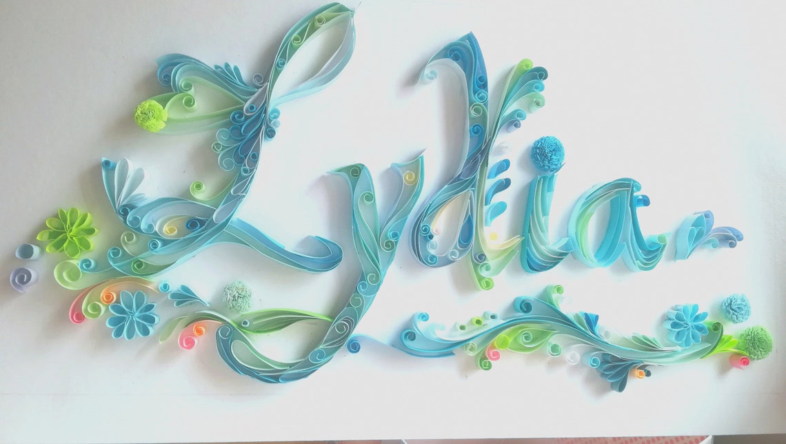 Custom Name Art Personalized Name Wall Art Nursery Name - Etsy