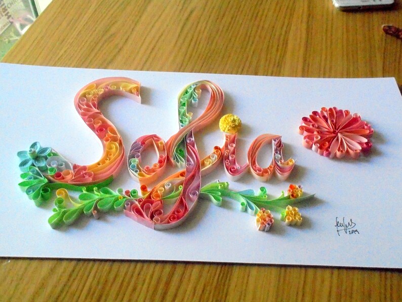 Custom Name Art, Personalized Name, Wall Art, Nursery Name Sign ...