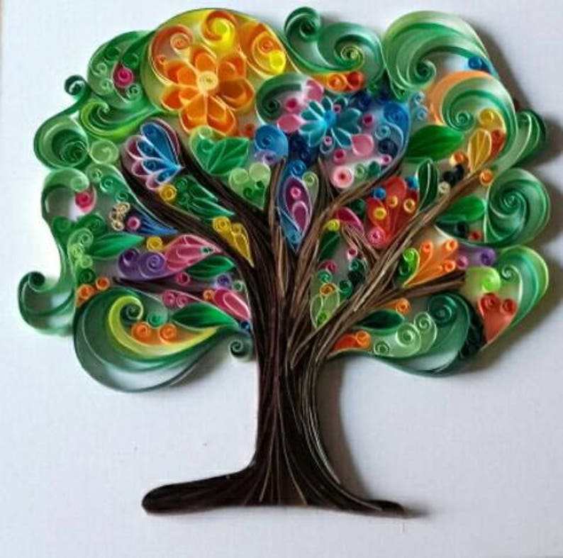 Wall Decoration 3D Wall Tree-quilling Wall Décor-tree of Life Art ...