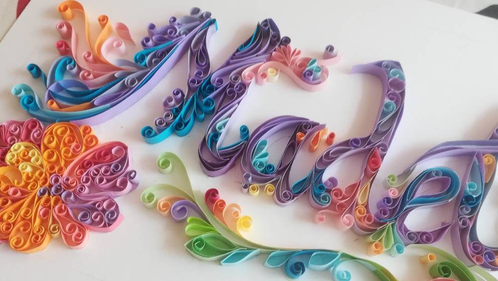 Personalized Name Quilling for Birthday Wedding Paper - Etsy