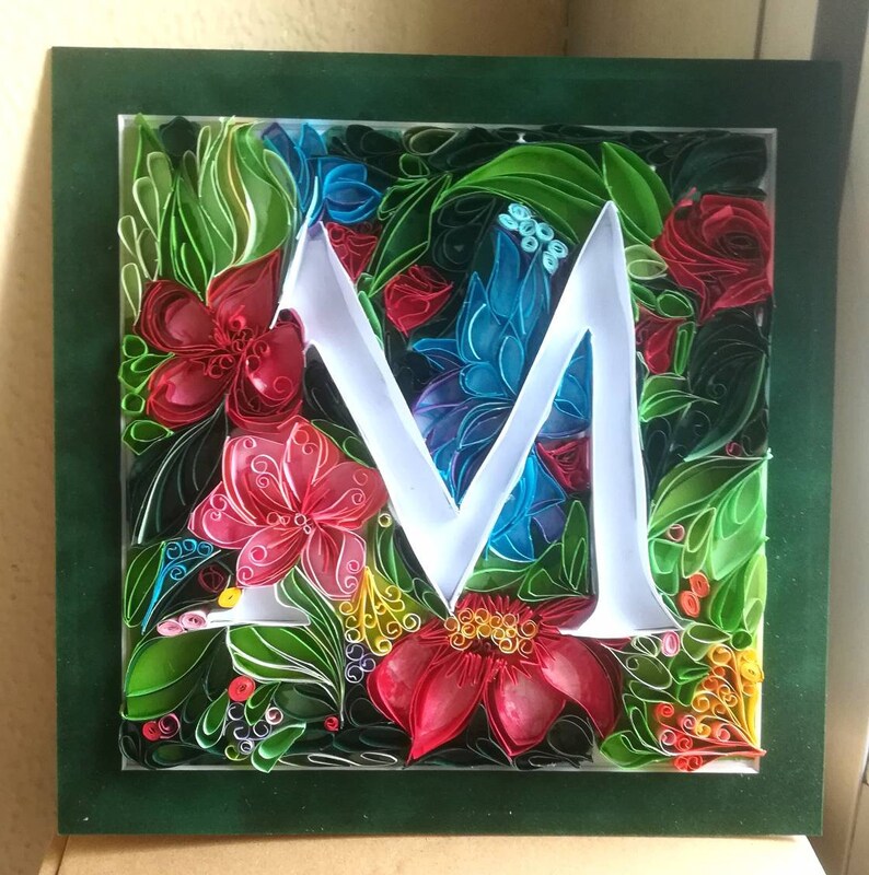Monogram Paper Quilling, Initial Letter Art Wallpaper Alphabet ...