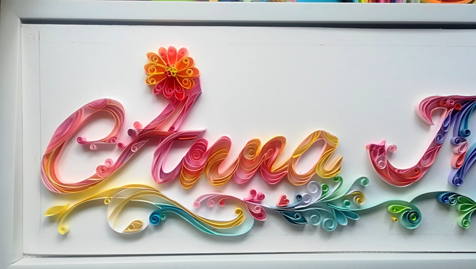 Personalized Name Quilling for Birthday Wedding Paper - Etsy