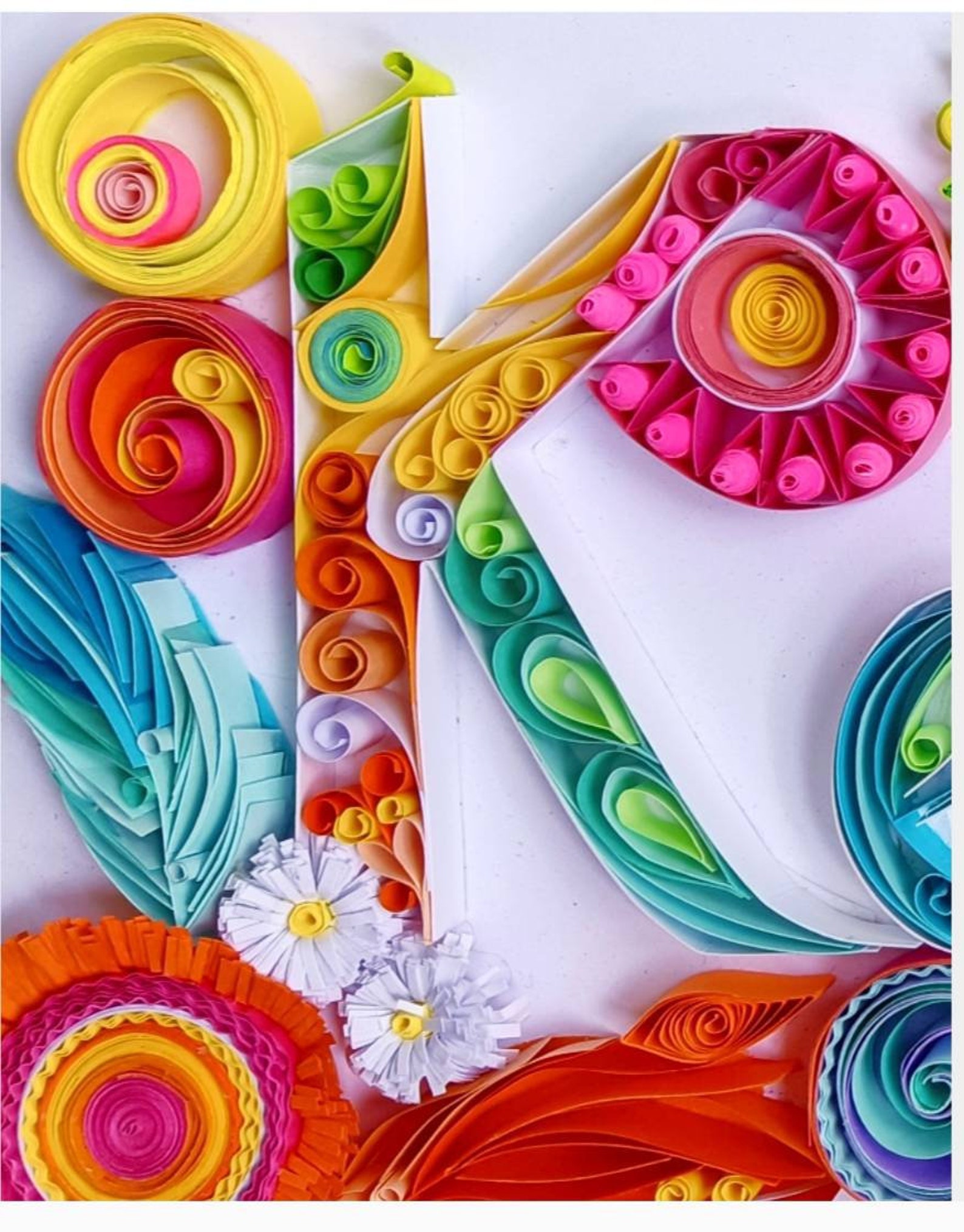 Quilling Wallpaper Art Initial Letter Name Monogram - Etsy