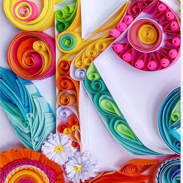 Quill Art Name - Etsy