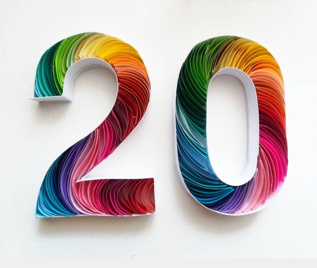 Quilling Number Anniversary, Quilling Numbers, Wedding Numbers Table ...