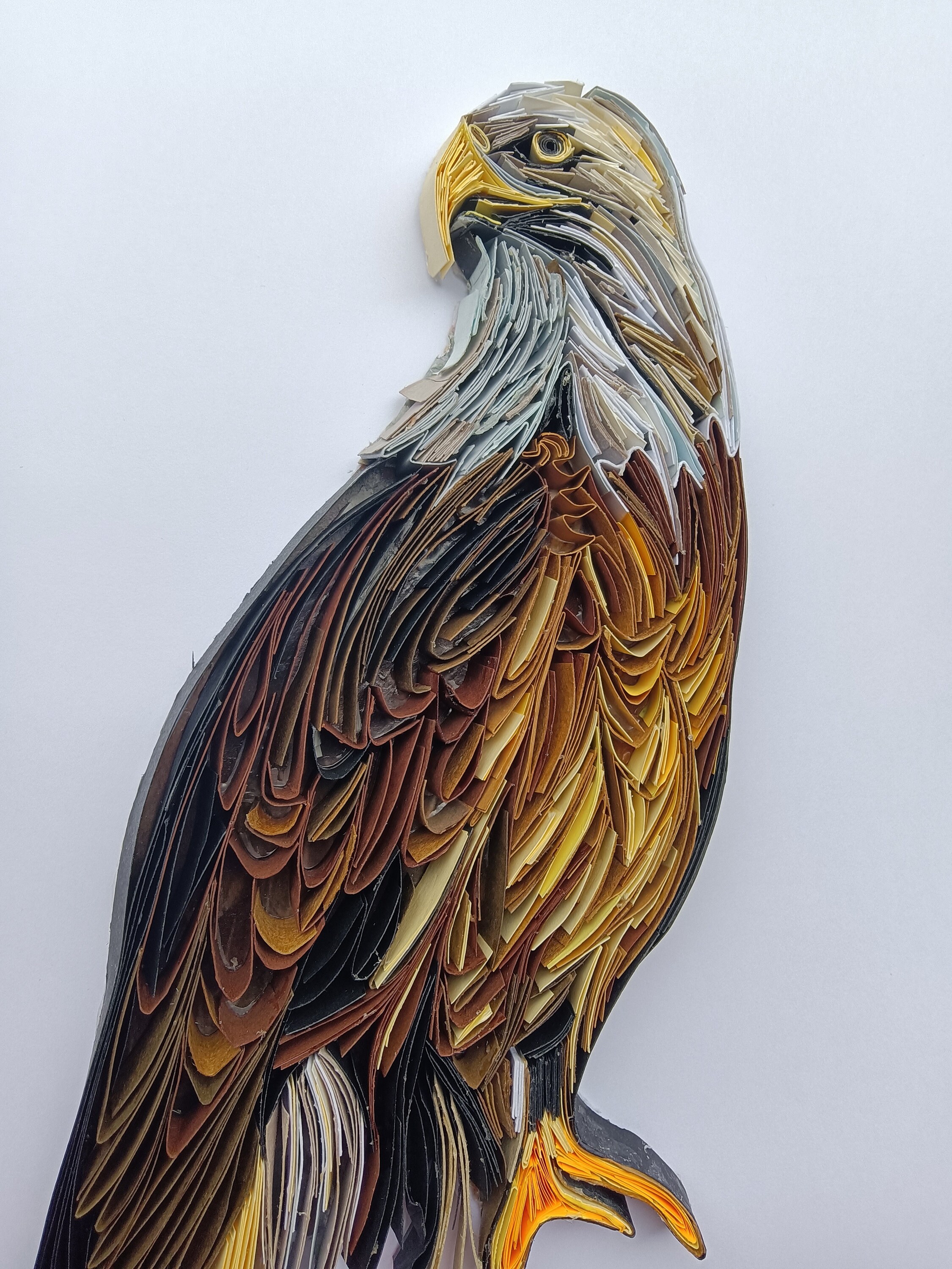 Paper Quilling Animal of Power, Eagle, Quilling Paper Animal, Quilled ...