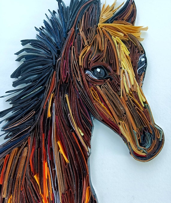 Animal of Power Horse Quilling Paper Animal Quilled Tiger | Etsy