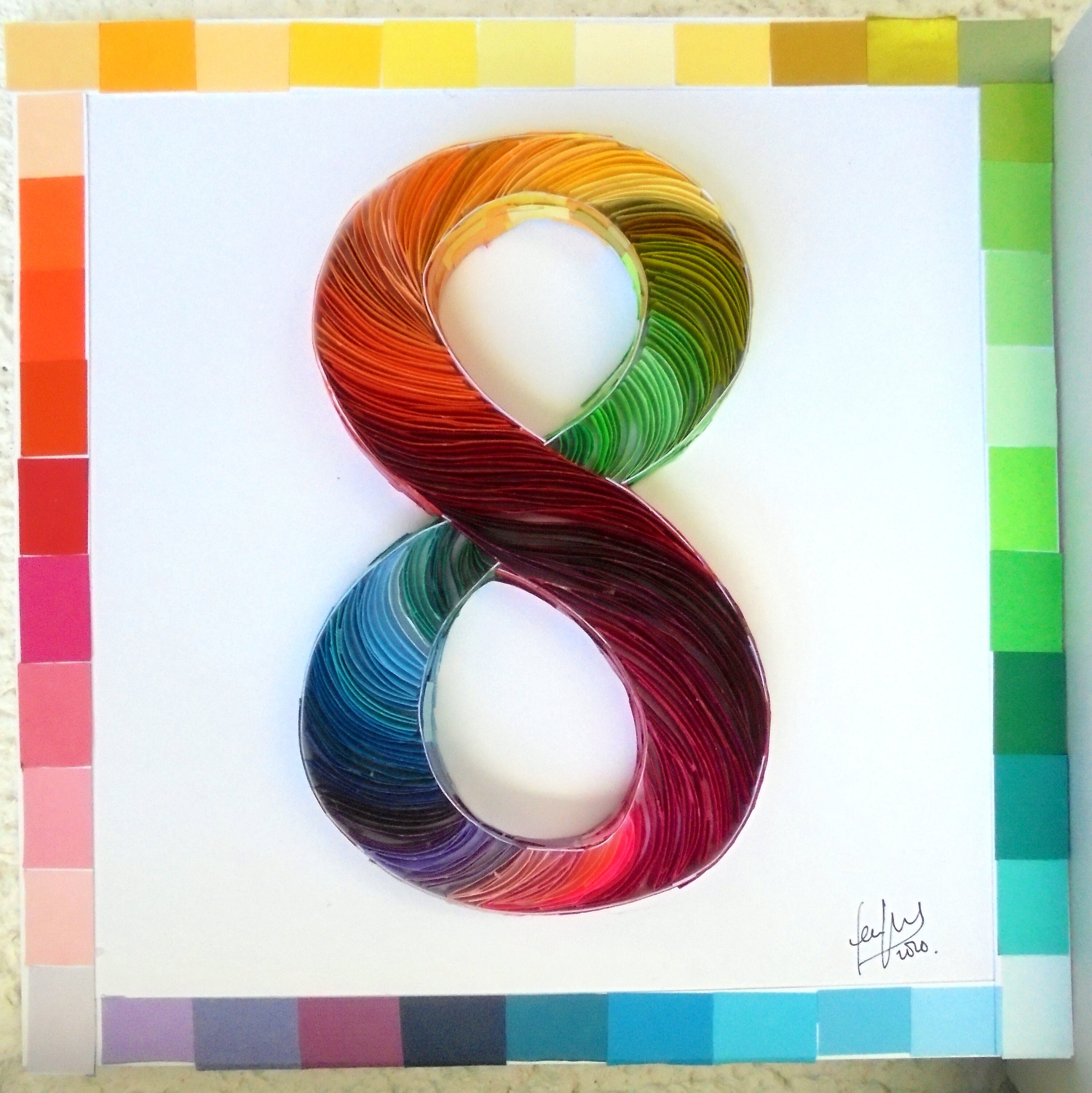 Quilling Rainbow Number Anniversary Quilling Numbers - Etsy