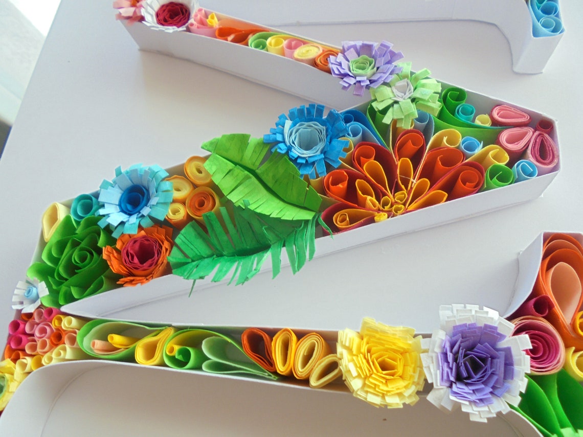Handmade Personalised Paper Quilling Name Gift Custom Names - Etsy
