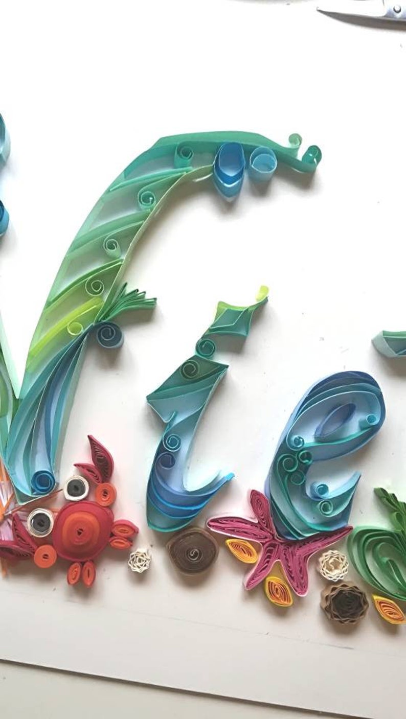 Personalized Name Quilling for Birthday, Wedding, Paper Quilling, Wall ...