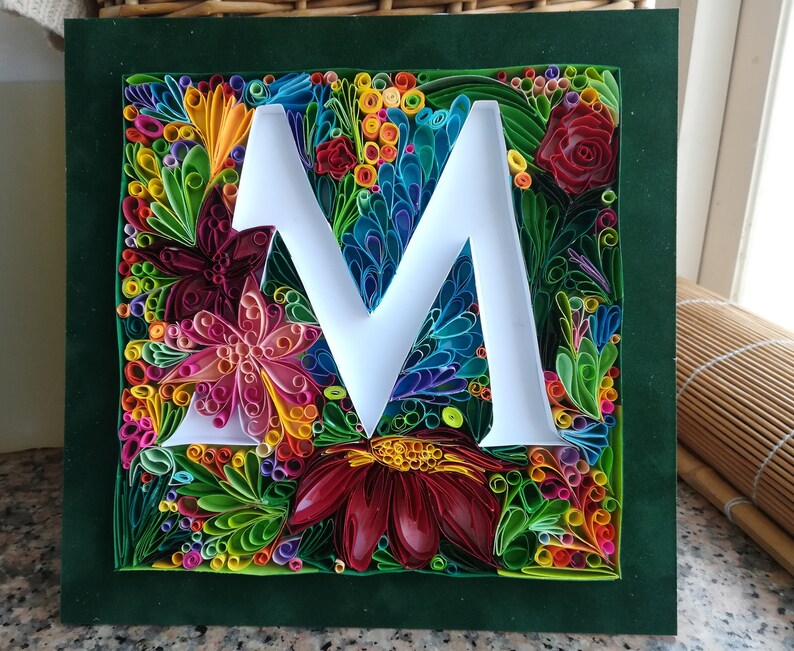 Monogram Paper Quilling, Initial Letter Art Wallpaper Alphabet ...