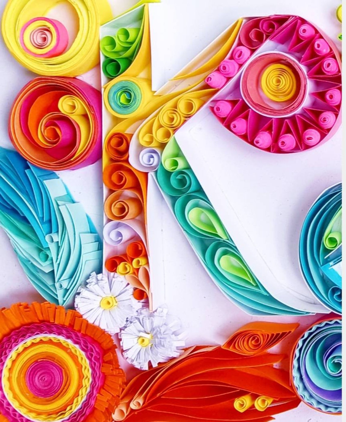 Quilling Wallpaper Art Initial Letter Name Monogram - Etsy