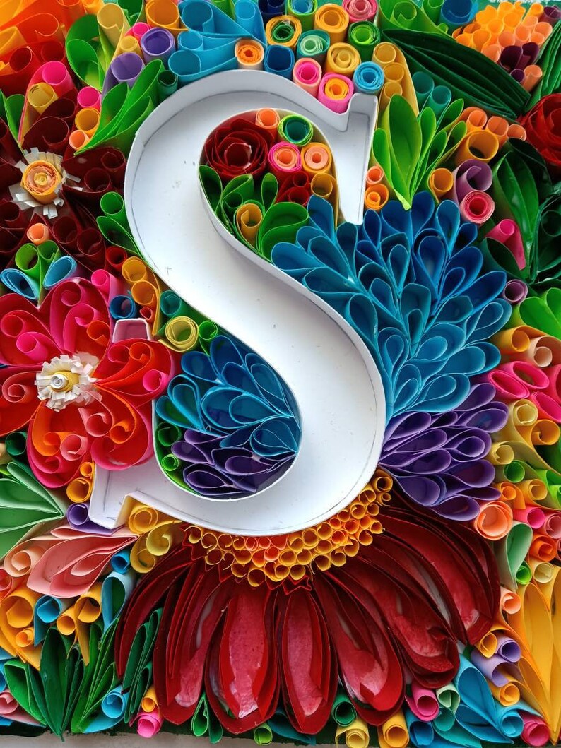 Quilling Baby Gift Name Personalized Paper Frame Children - Etsy