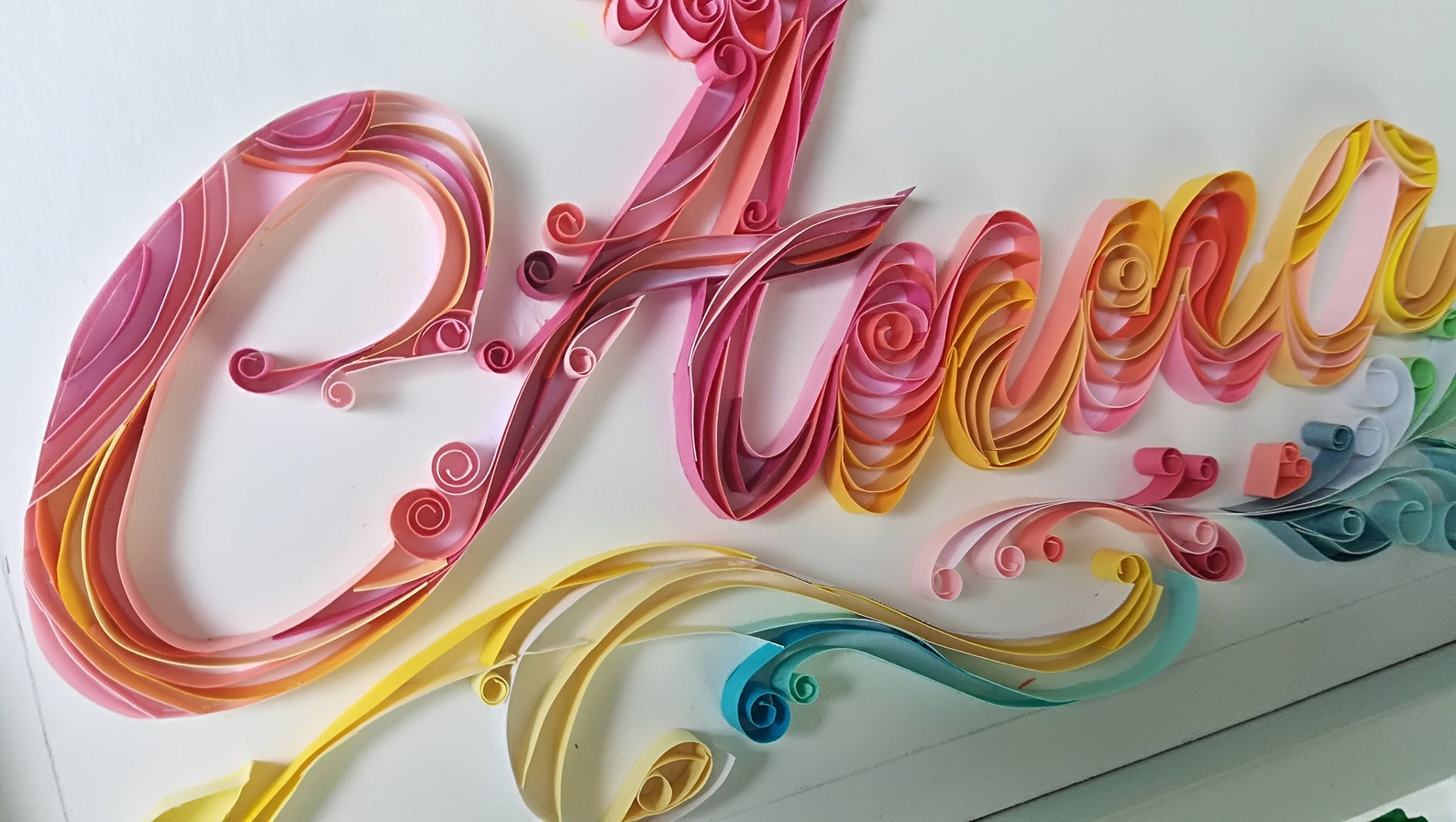 Personalized Name Quilling for Birthday, Wedding, Paper Quilling, Wall ...