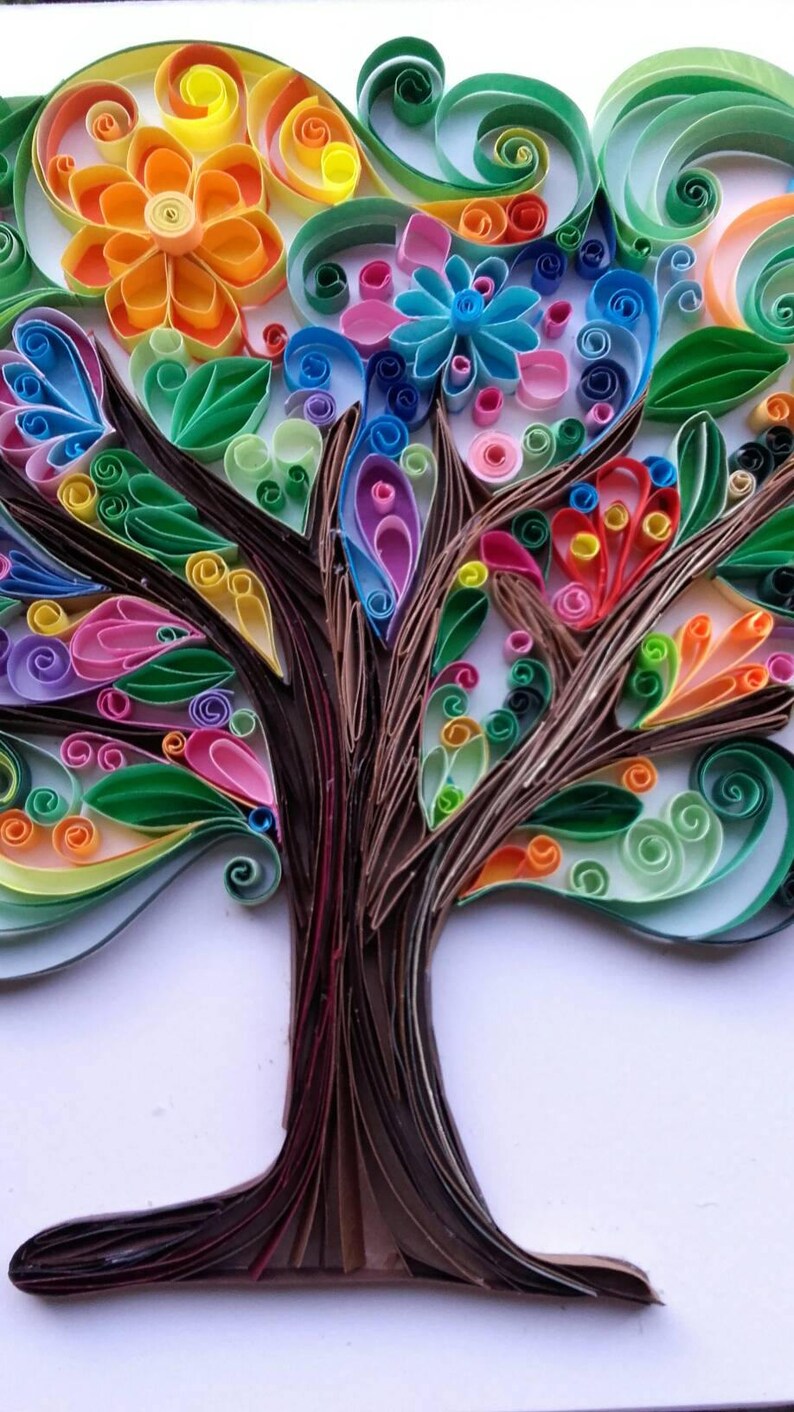 Wall Decoration 3D Wall Tree-quilling Wall Décor-tree of Life Art ...