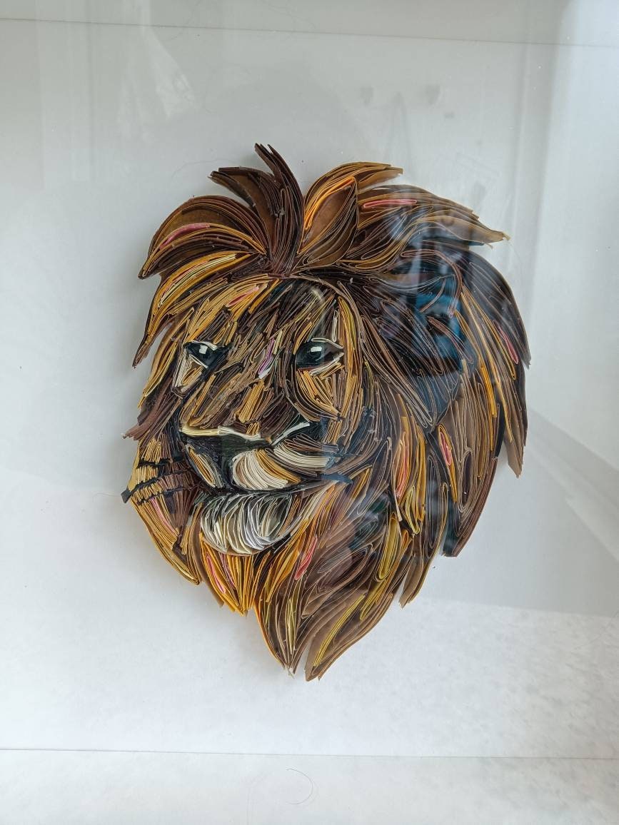 Quilling Animal of Power, Lion, Quilling Paper Art, Animal Spirit ...