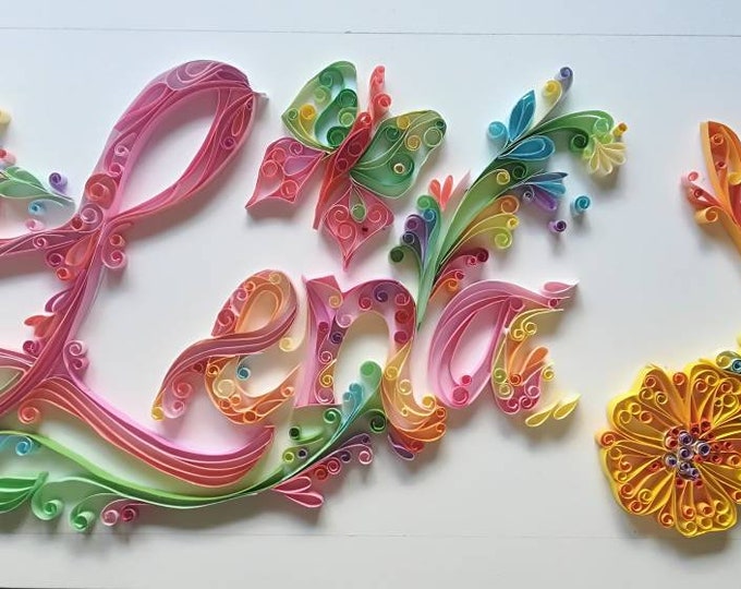 Handmade Personalised Paper Quilling Name, Gift, Custom Names, Paper ...