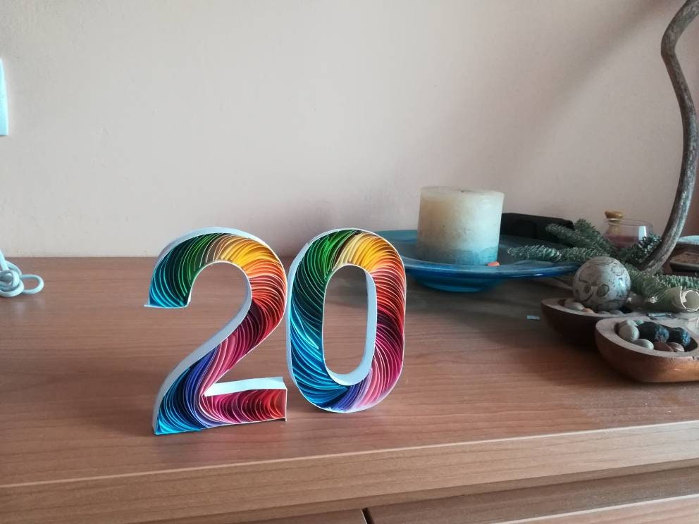 Quilling Number Anniversary, Quilling Numbers, Wedding Numbers Table ...