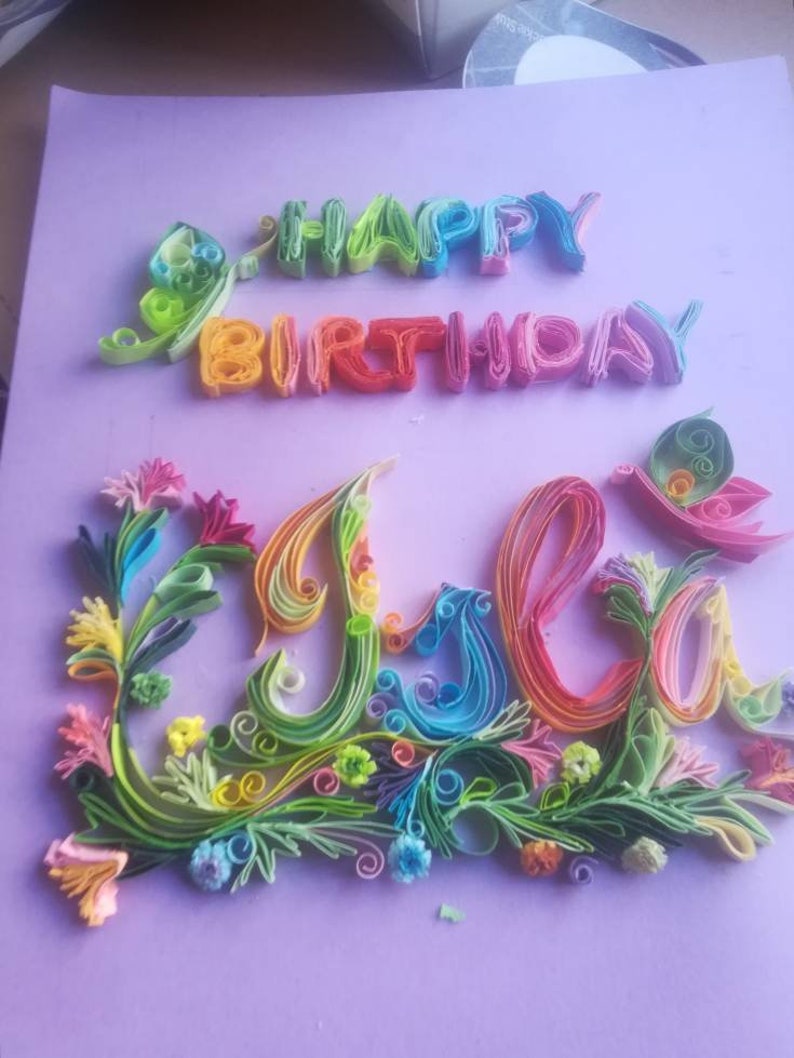 Handmade Personalised Paper Quilling Name Gift Custom Names - Etsy