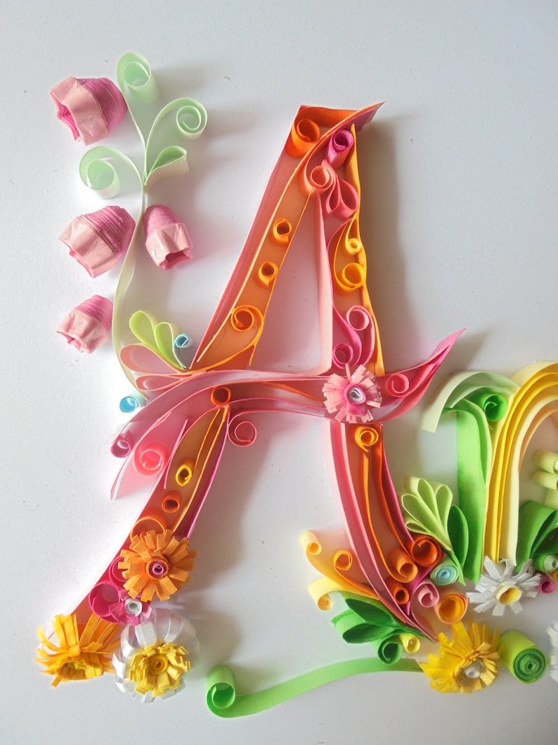 Handmade Personalised Paper Quilling Name Gift Custom Names - Etsy