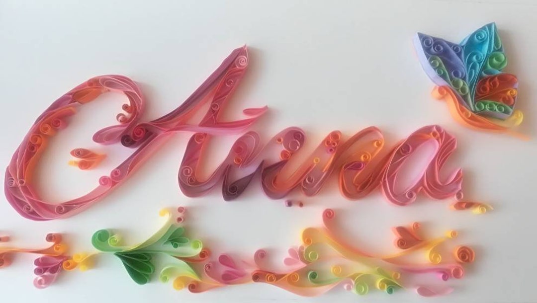 Personalized Name Quilling for Birthday, Wedding, Paper Quilling, Wall ...