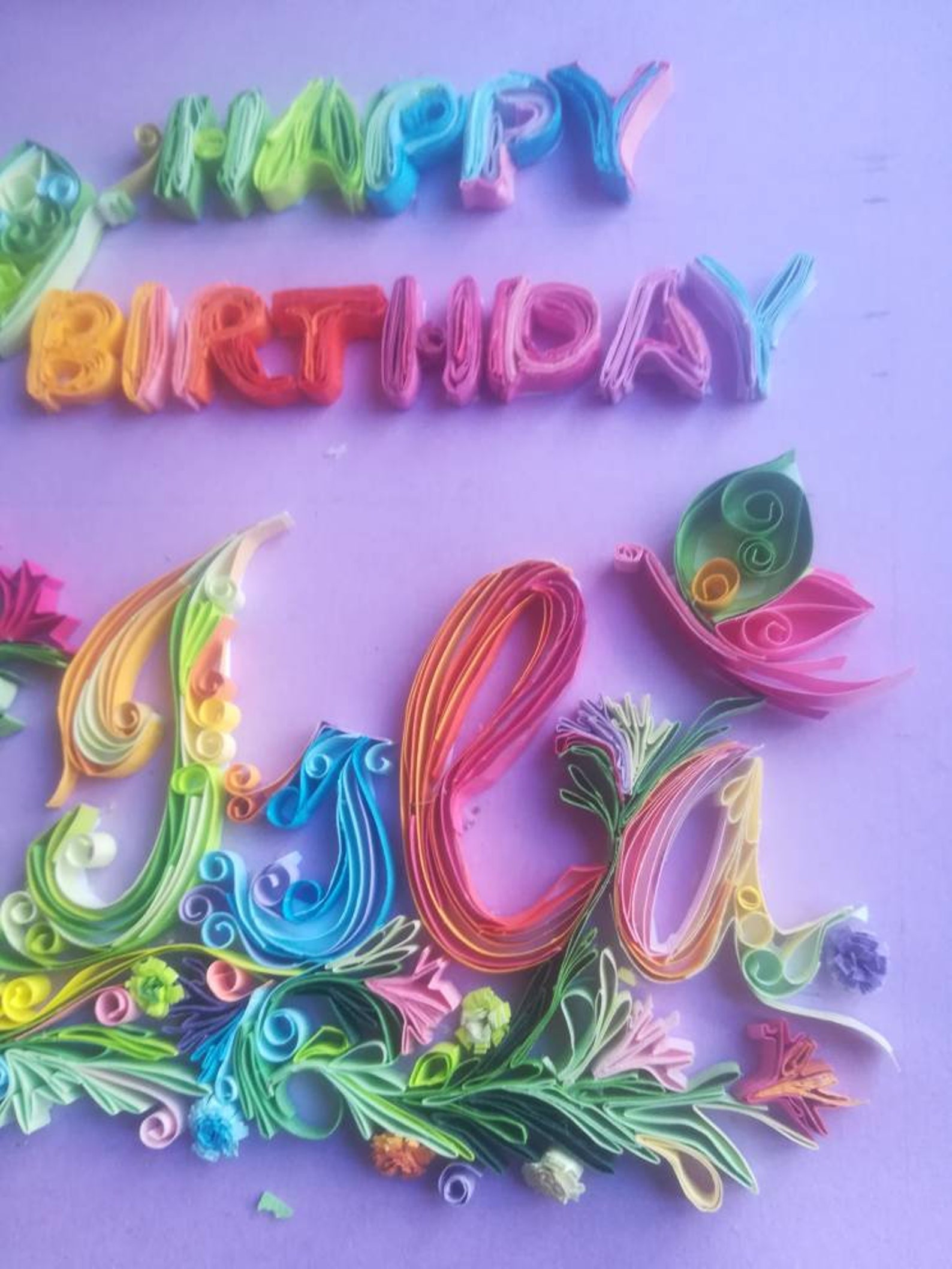 Handmade Personalised Paper Quilling Name Gift Custom Names - Etsy