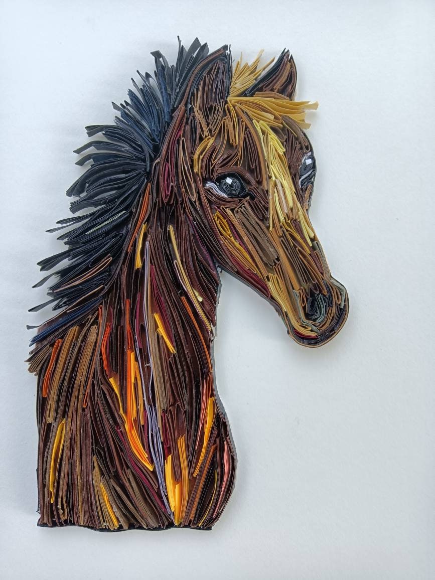 Animal of Power, Horse , Quilling Paper Animal, Quilled Horse Wallpaper ...