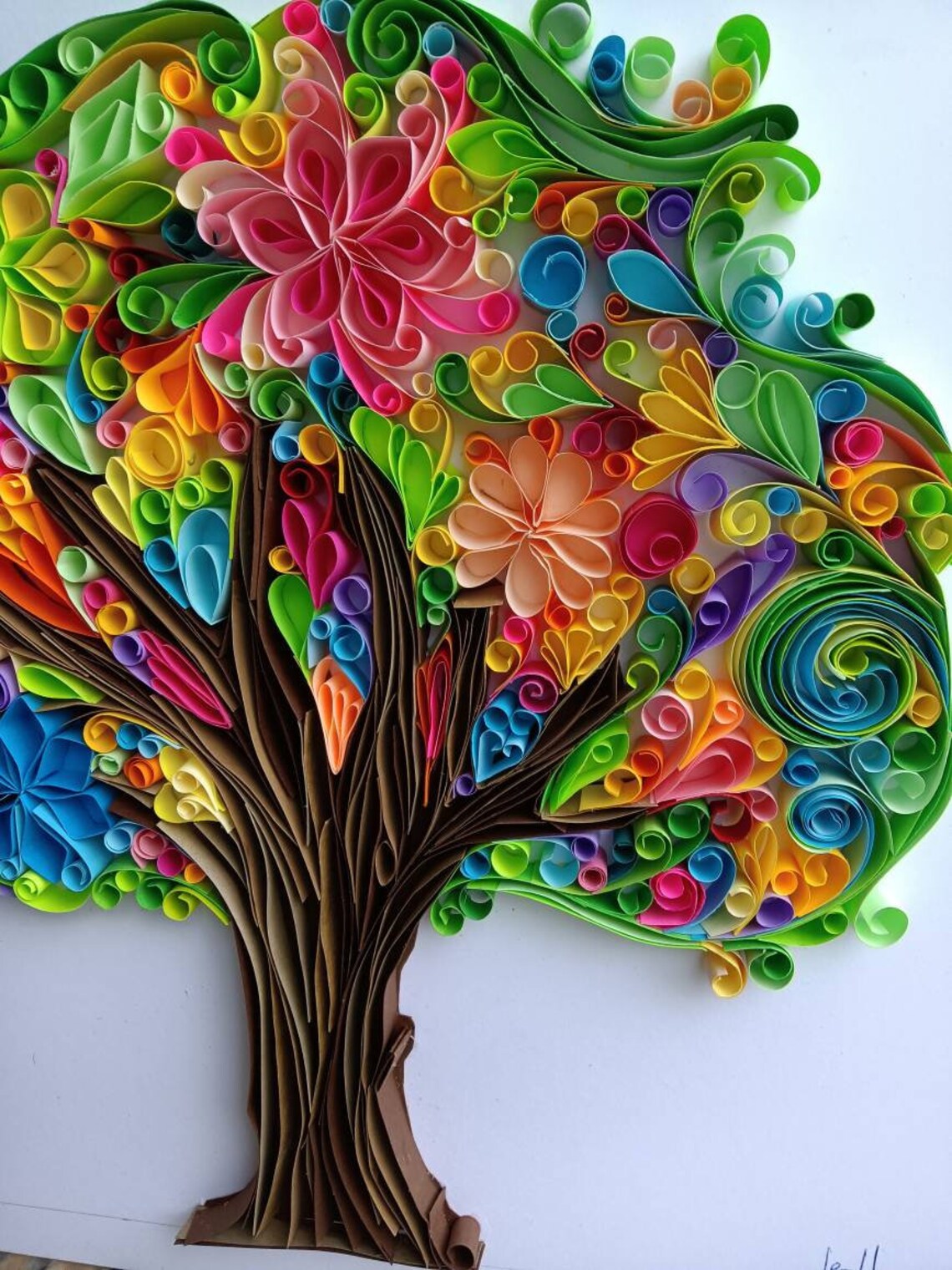 Quilling Paper Tree of Joy,treeoflife Gift, Wedding Tree, Personalised ...