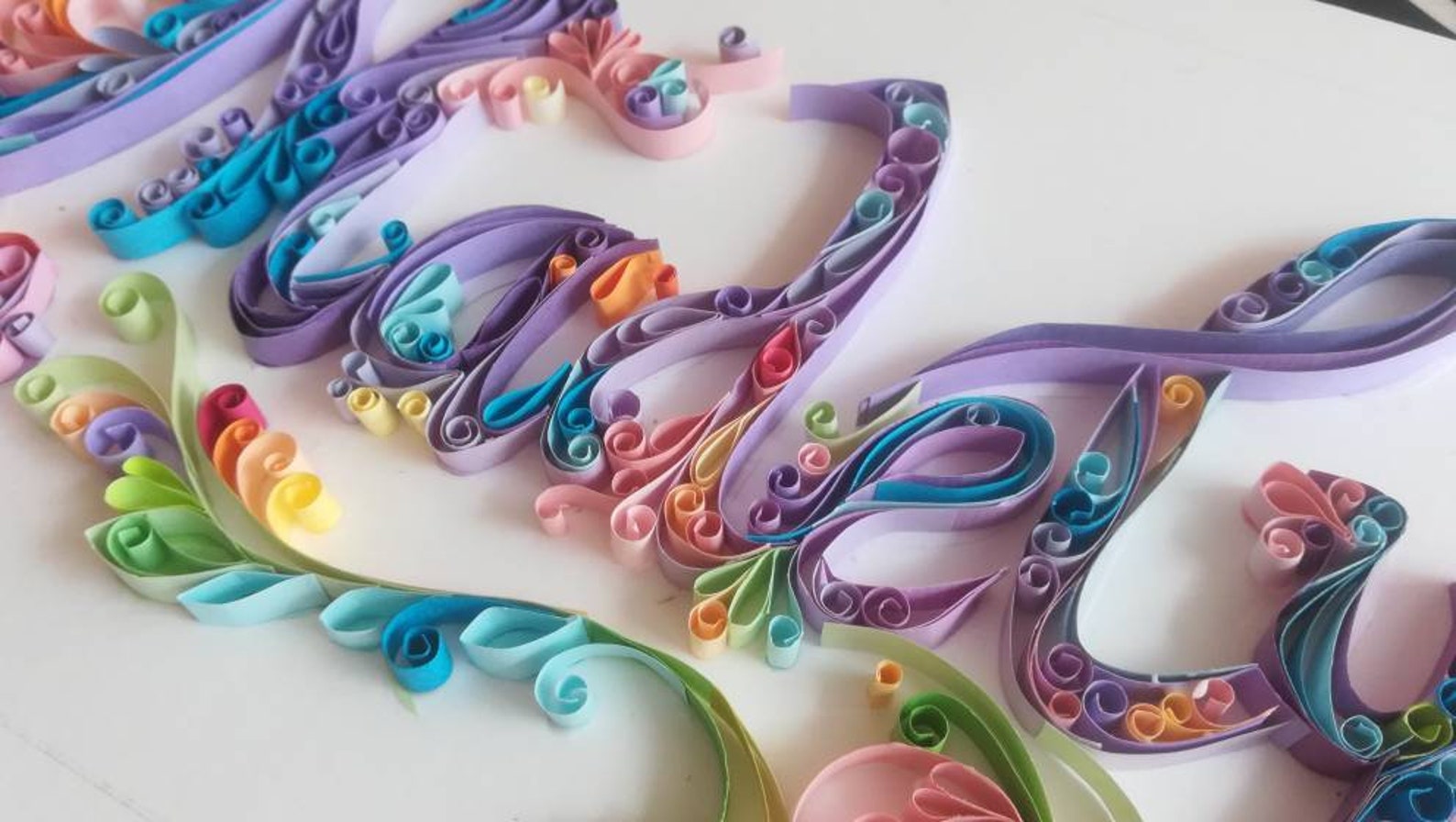Personalized Name Quilling for Birthday Wedding Paper - Etsy