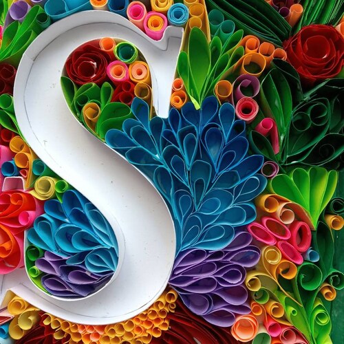 Quilling Monogram Wall Art Personalised Gift for All | Etsy